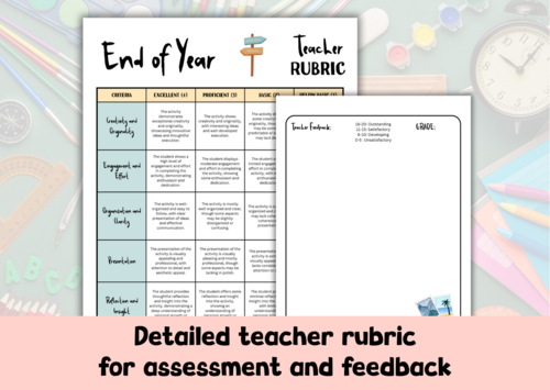 End of Year Classroom Activity Choice Board with Teacher and Student ...