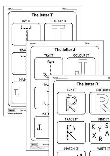 Alphabets Activities Colouring, Tracing, Find, Match and Write Pages ...