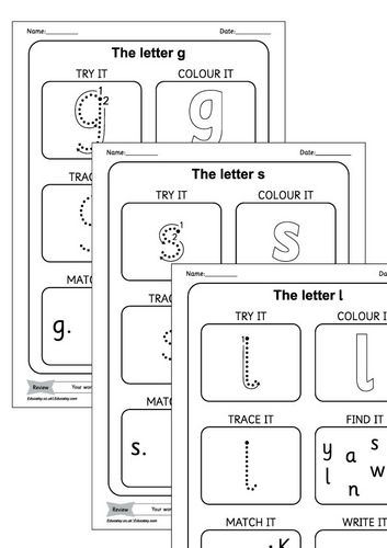 Alphabets Activities Colouring, Tracing, Find, Match and Write Pages ...