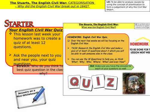 The English Civil War: CATEGORISATION – Why did the English Civil War ...