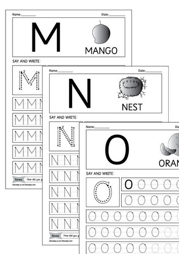 Uppercase Handwriting Practice Sheets Alphabet Tracing Worksheets A-Z ...