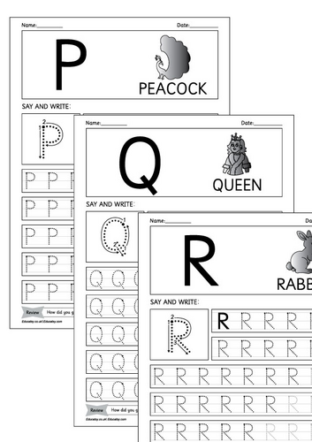 Uppercase Handwriting Practice Sheets Alphabet Tracing Worksheets A-Z ...