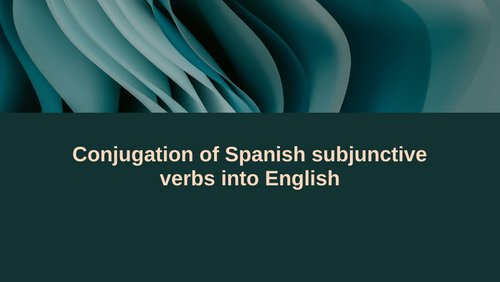 Spanish el subjuntivo full package. | Teaching Resources