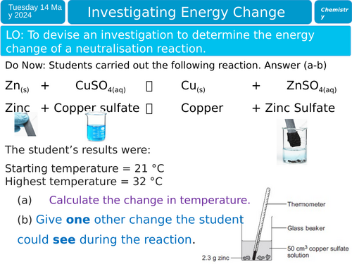 Required Practical: Investigating the temperature change in solution ...