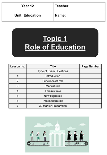 L1-7 Role of Education Booklet + Powerpoints | Teaching Resources