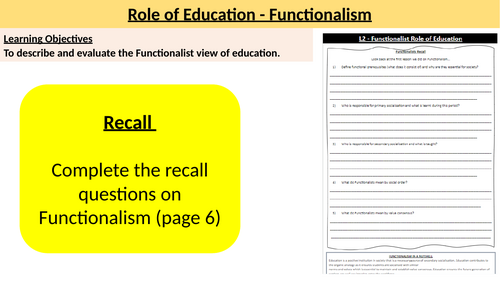 L1-7 Role of Education Booklet + Powerpoints | Teaching Resources