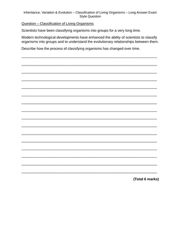 B6 Inheritance, Variation & Evolution AQA GCSE Science Biology Revision ...