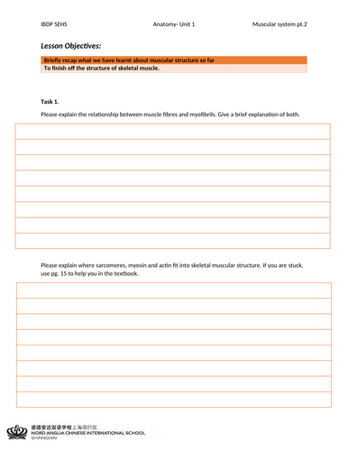 IBDP Sport, exercise and health science entire course lesson plans and ...