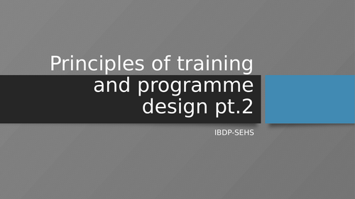 IBDP Sport, exercise and health science entire course lesson plans and ...