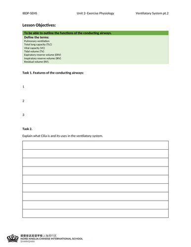 IBDP Sport, exercise and health science entire course lesson plans and ...