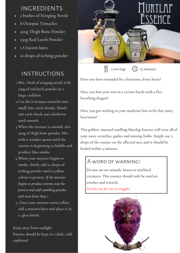 Fantastic Beasts and Where to Find Them Reading/Writing Resources and ...