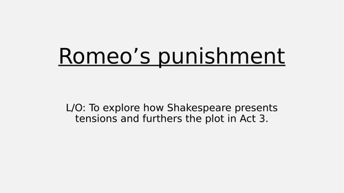 KS3 Romeo and Juliet Powerpoints | Teaching Resources