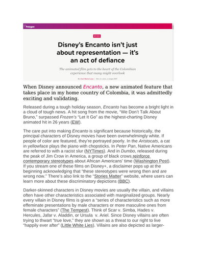 Racial Stereotypes in Disney | Teaching Resources