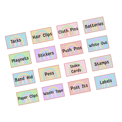 Teacher Toolbox Labels, Editable Boho Rainbow Pastel Teacher Toolbox ...