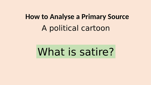 How to Analyse a Primary Source: Political Cartoons | Teaching Resources
