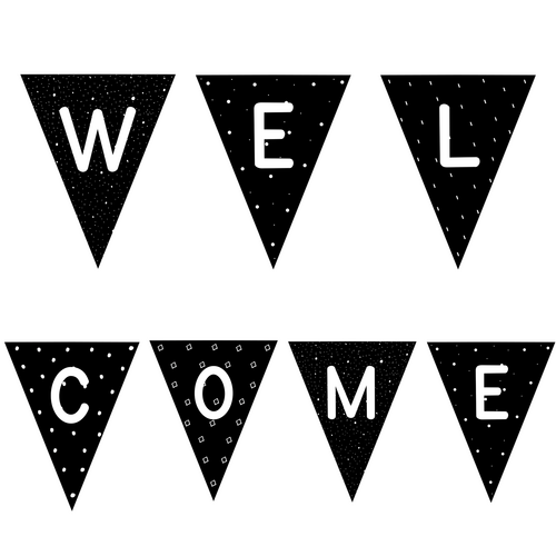 Printable Black and White Bunting Banners, Classroom Bunting Banners ...