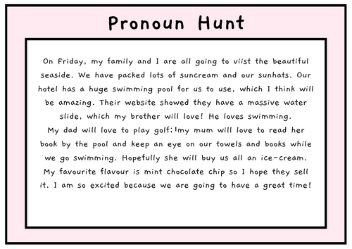 Pronoun Hunt - KS2 | Teaching Resources