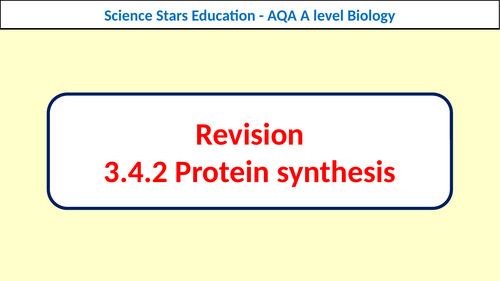A level Biology Revision - Protein synthesis | Teaching Resources