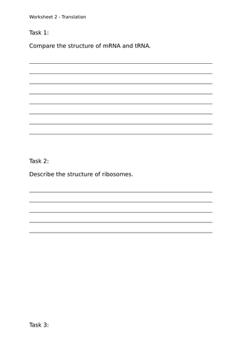 A level Biology Revision - Protein synthesis | Teaching Resources