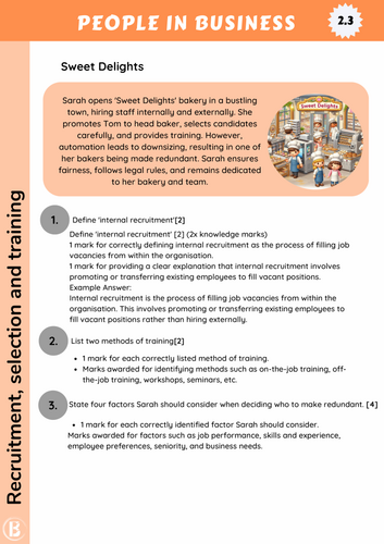 IGCSE Business Unit 2.3: Recruitment, selection and training of ...