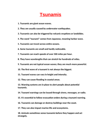 Let's learn about Tsunamis: Did You Know 50 Fun Facts for kids ...