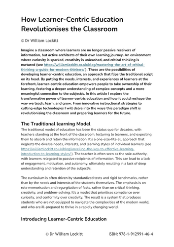 How Learner-Centric Education Revolutionises the Classroom | Teaching Resources