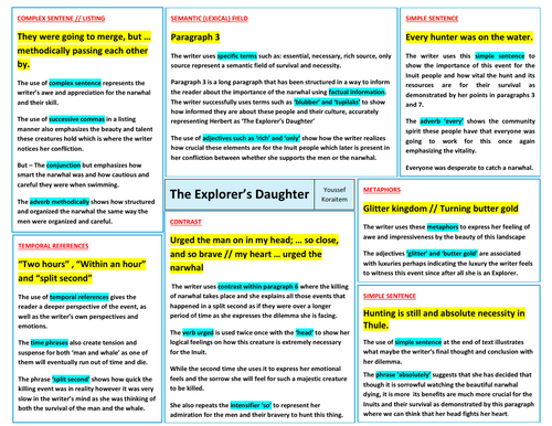 Edexcel IGCSE English Language - The Explorer's Daughter - Revision ...