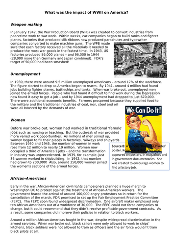 AQA 8145 America 1930-73 Part 2: Depression and the New Deal bundle ...