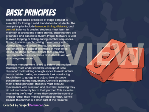 Teaching Stage Combat - Drama Resource | Teaching Resources