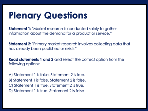 Types of Market Research - AQA A level Business | Teaching Resources