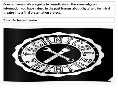 Technical theatre scheme of work. | Teaching Resources