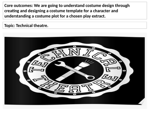 Technical theatre scheme of work. | Teaching Resources