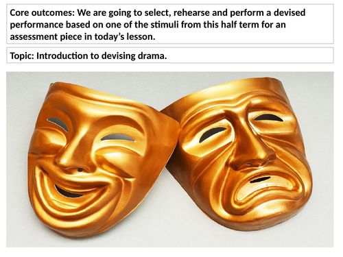 Introduction to devising drama scheme of work. | Teaching Resources