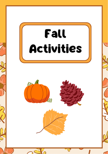 Fall Activities for kids-Fall Pumpkin-Autumn Worksheets-Toddler-for ...