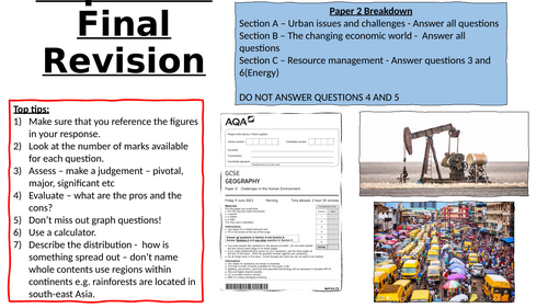 AQA GCSE GEOGRAPHY PAPER 2 2024 - AREAS NOT EXAMINED FOR SOME TIME ...