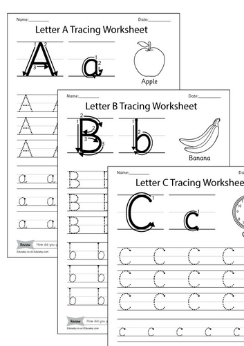 Printable A to Z Uppercase and Lowercase Alphabet Letters Handwriting ...