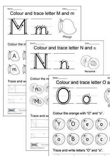 Printable A to Z Uppercase and Lowercase Alphabet Letters Handwriting ...