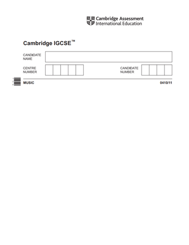 OG Paper 1 - Beethoven 5th Mvt 1 & 2 - Mock Papers - Cambridge IGCSE ...