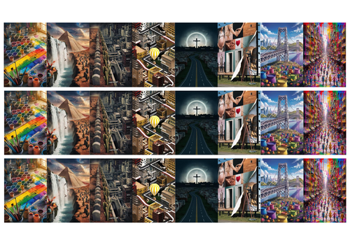 Emma Yarlett's Big Frieze - AI Modern Photo Version - Display ...