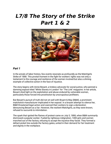 Industrial Revolution Matchstick girls | Teaching Resources
