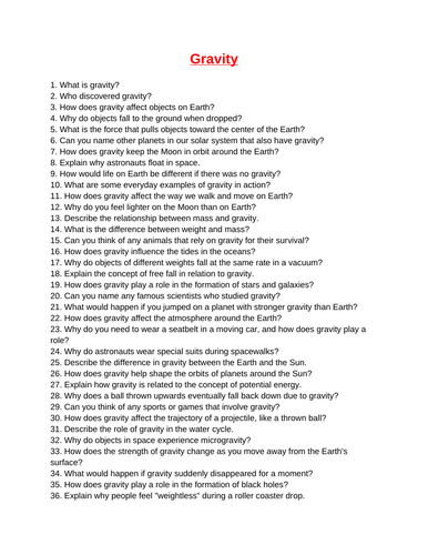 Let's learn about Gravity: Did You Know 50 Facts for kids | Teaching ...