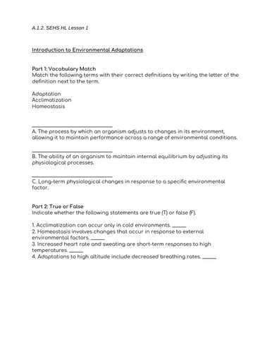 NEW IB Sports Science HL. A.1.2.2. Unit plan, Powerpoints, Worksheets ...