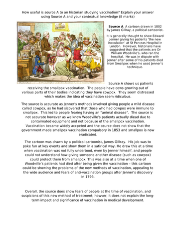 AQA 8145 - Health - Jenner and vaccination | Teaching Resources