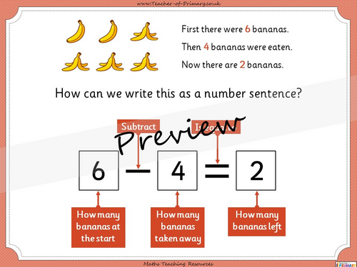 Subtraction - Taking Away - Year 1 | Teaching Resources