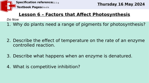 Photosynthesis lesson bundle A level Biology | Teaching Resources