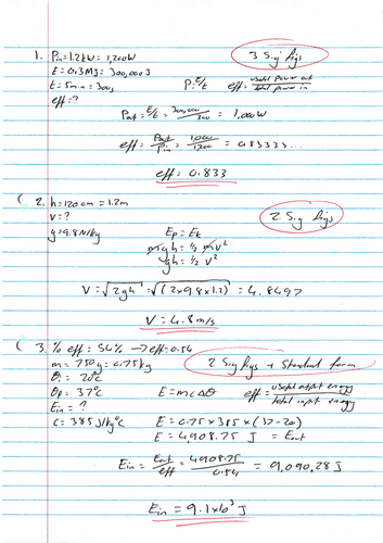 Multi-Step Calculations - Physics AQA GCSE - Energy | Teaching Resources