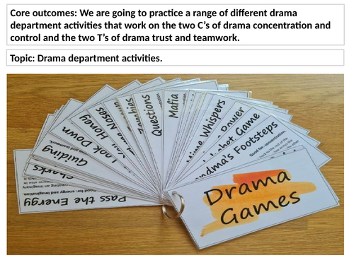 Drama games and warm ups. | Teaching Resources