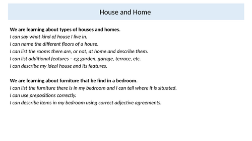 House and Home in French | Teaching Resources