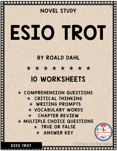 ESIO TROT Novel Study Comprehension, Critical Thinking, Vocab, MCQs ...