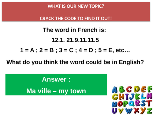 Where I live in French | Teaching Resources